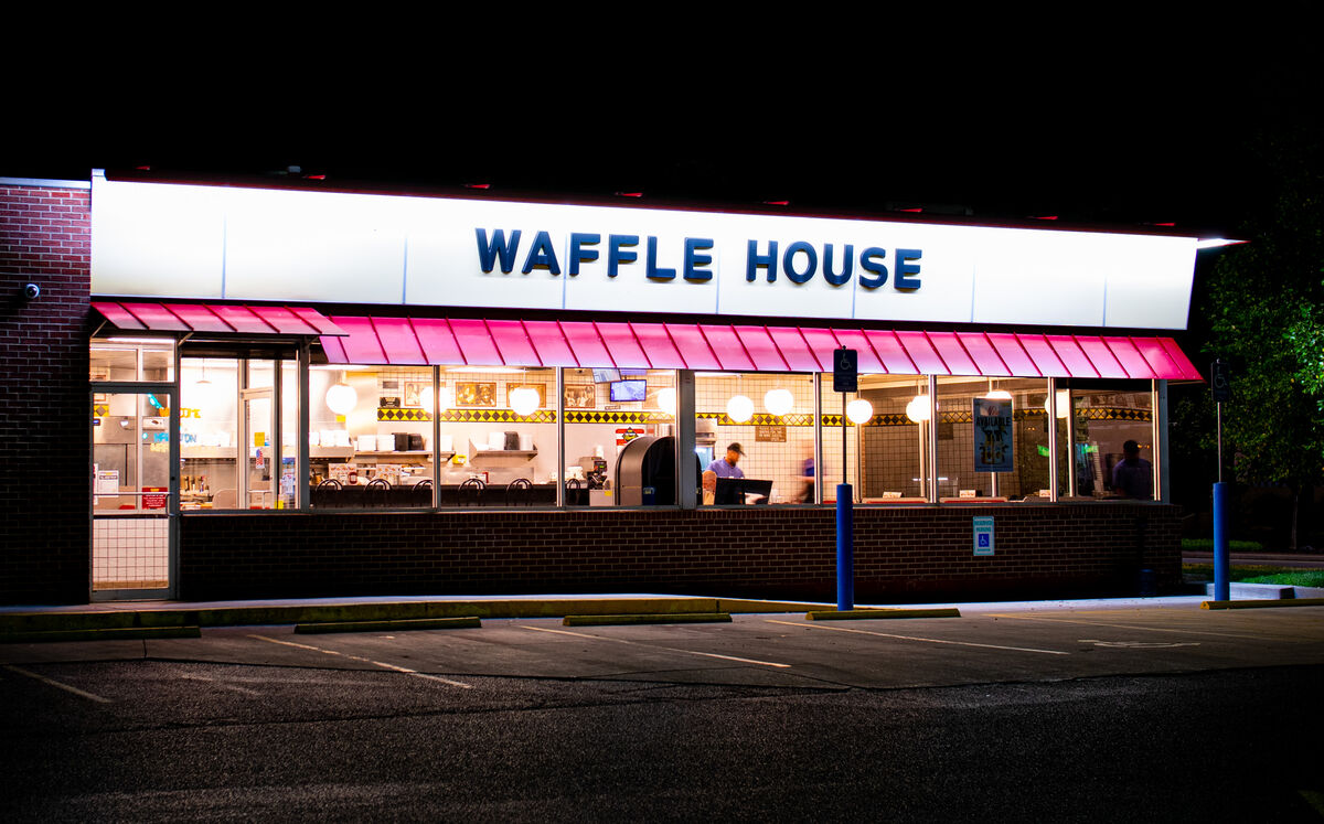 Waffle House: Along the highway. Famous hash browns.