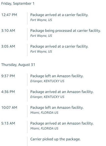 just to complain about prime: I placed an order on August 30 that ...