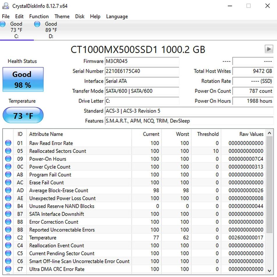 "Total Host Writes": If you like to keep track of numbers, you might ...