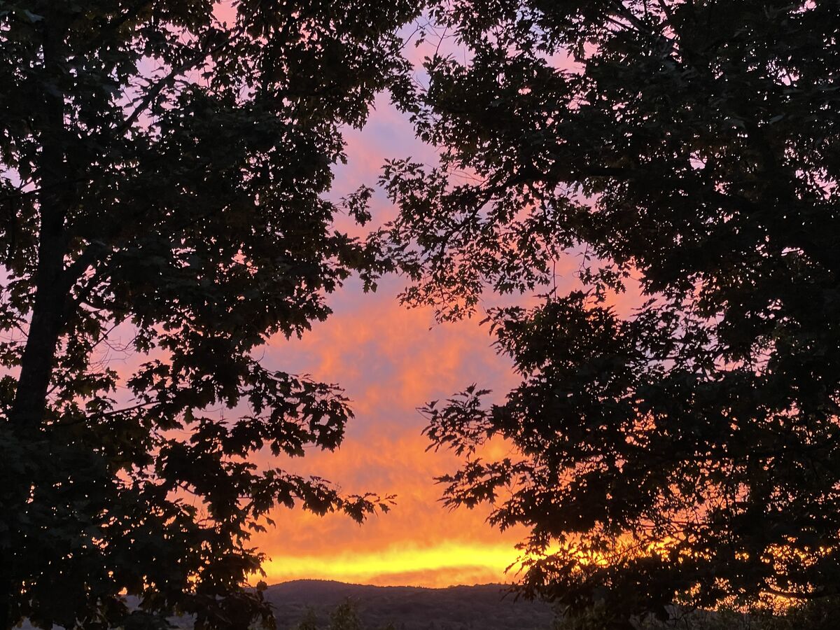 A rather unusual sunset this time of year: We don’t normally see a ...