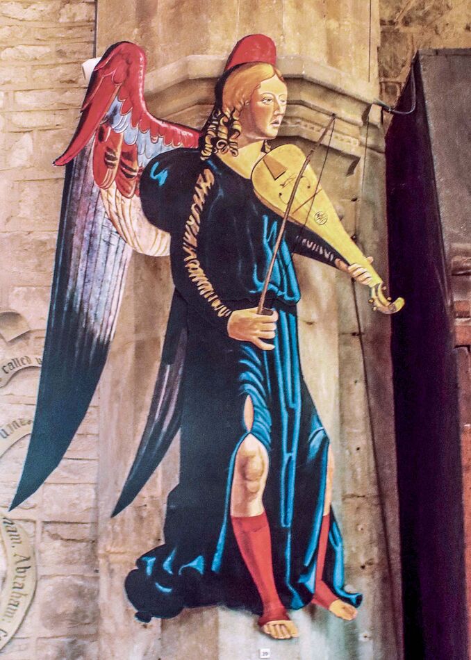 A host of angels: St. Peters Church, Lenton (Lincolnshire UK). A small ...