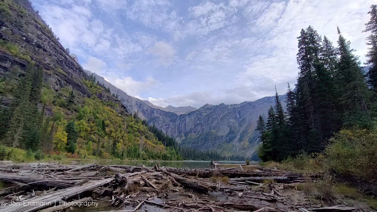 Coming off Avalanche Creek trail to the lake: There were quite a few ...