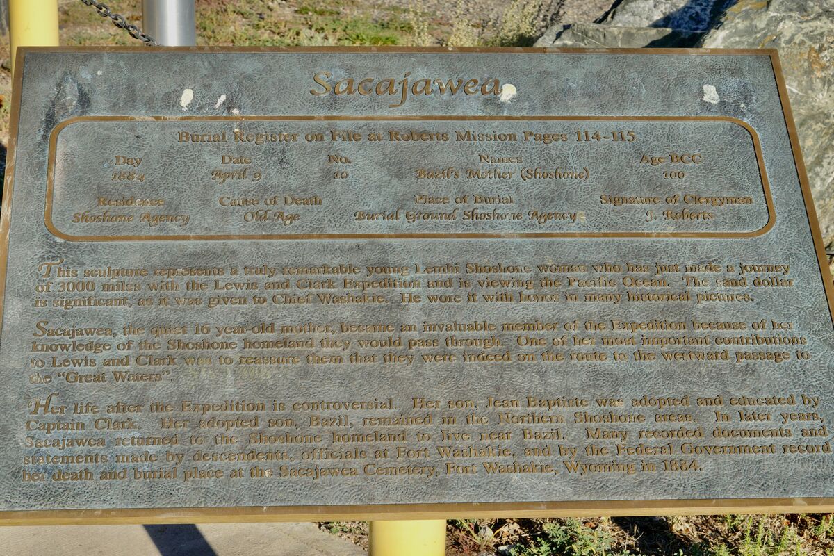 Sacajawea's Burial Site #1: Ever since I was in grade school and ...