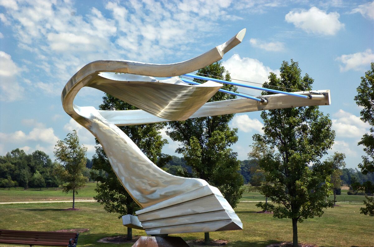 Unique sculpture: At Purdue University campus, Westville, IN...