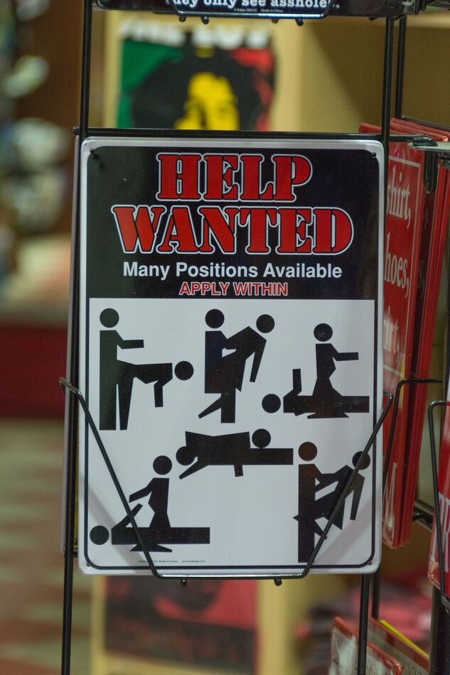 Humor - Help Wanted: Apply within. Don...