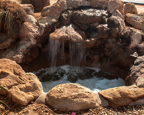 The Fountain: Experimenting with HDR in the back yard I took three ...