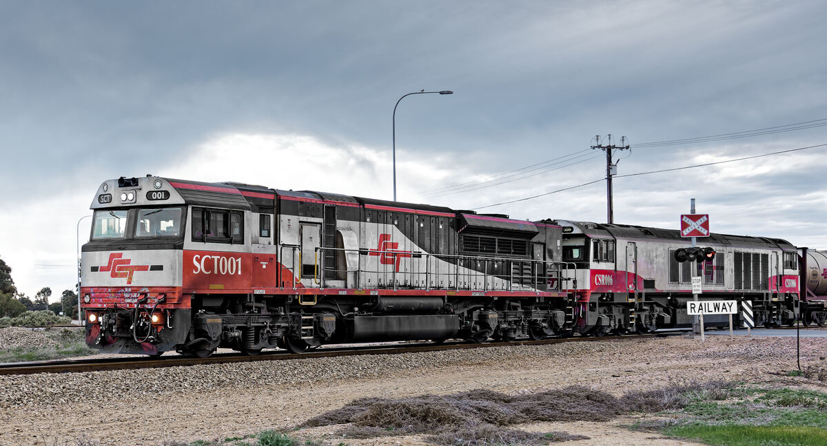 East Bound SCT Logistics Freight Train Passing Through Port Pirie: East ...