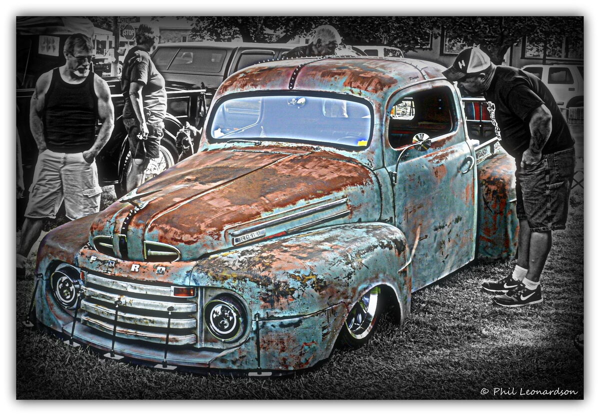 50 Ford PU (HDR): Taken at a car show in Jerome, Idaho in 2021. Was ...