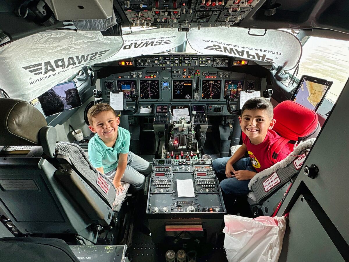 Kids in the Cockpit: Daughter & Hubby & 2 grandsons, ages 4 & 7 ...