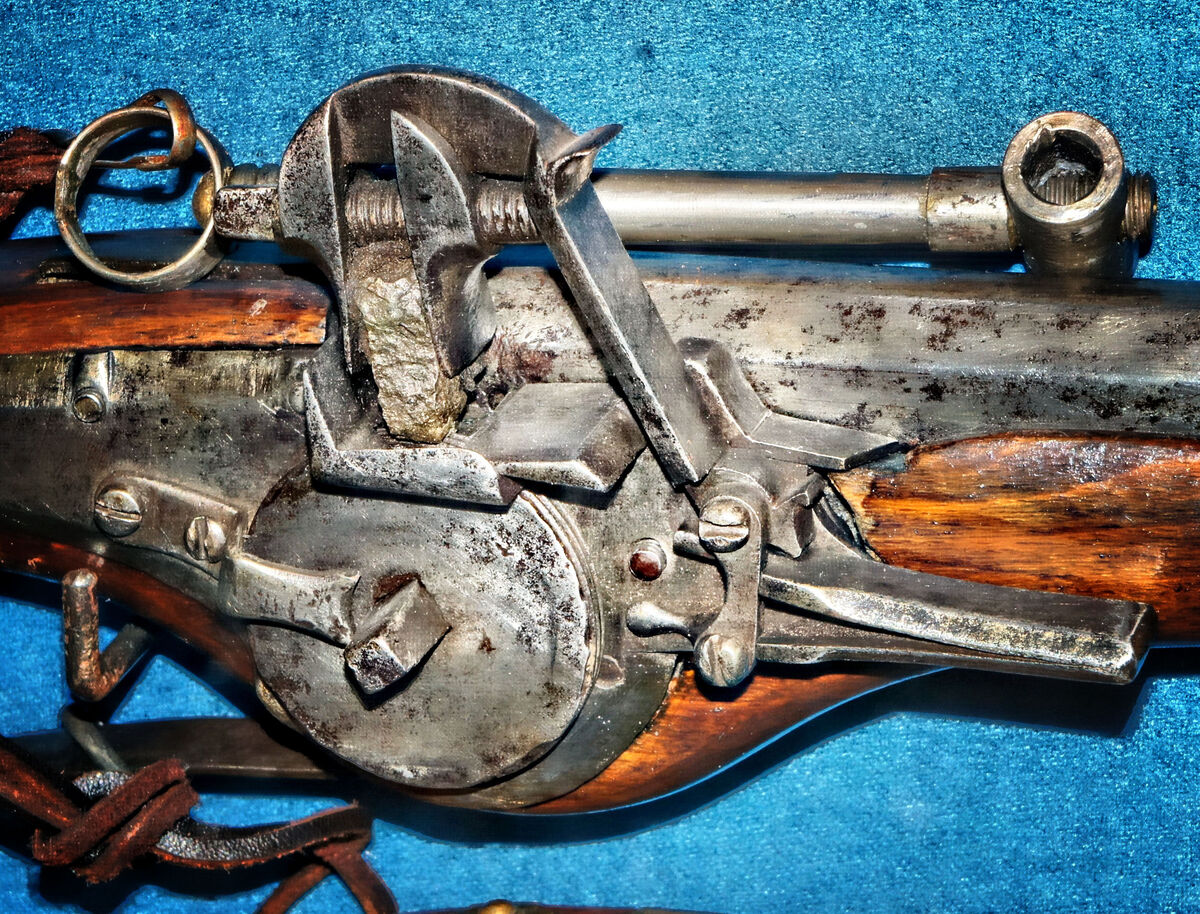 Detail of a Superb Old Gun: Found at the Laporte County, IN, museum ...