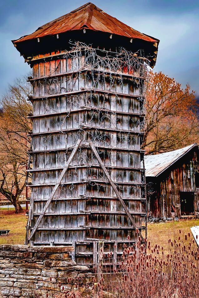 An Old Silo in VA: I pass by this silo every time I go to town. It's ...