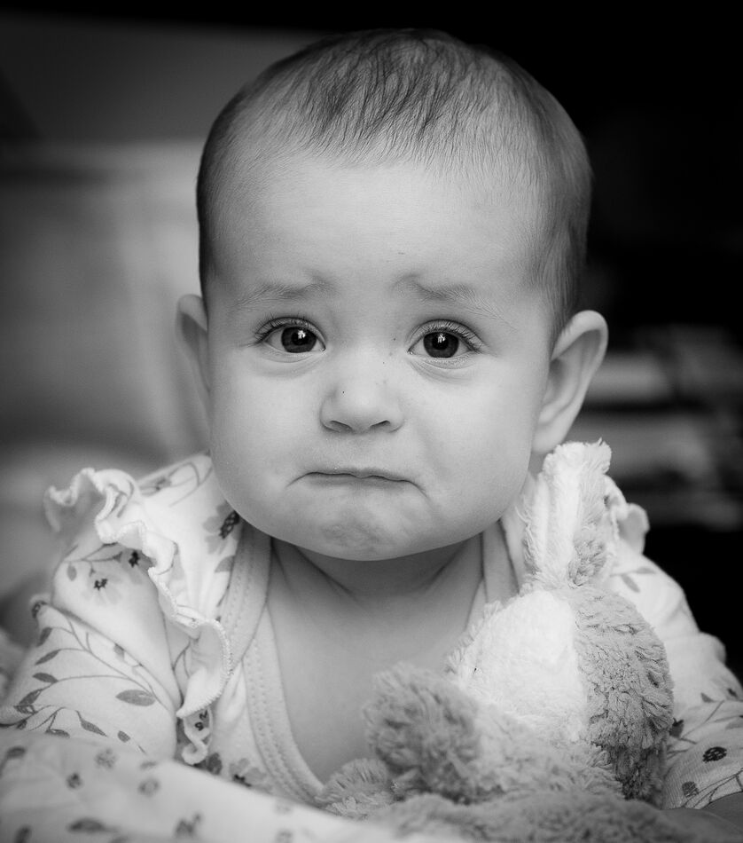 It's not always smiles: Granddaughter #2 not in the best of moods ...