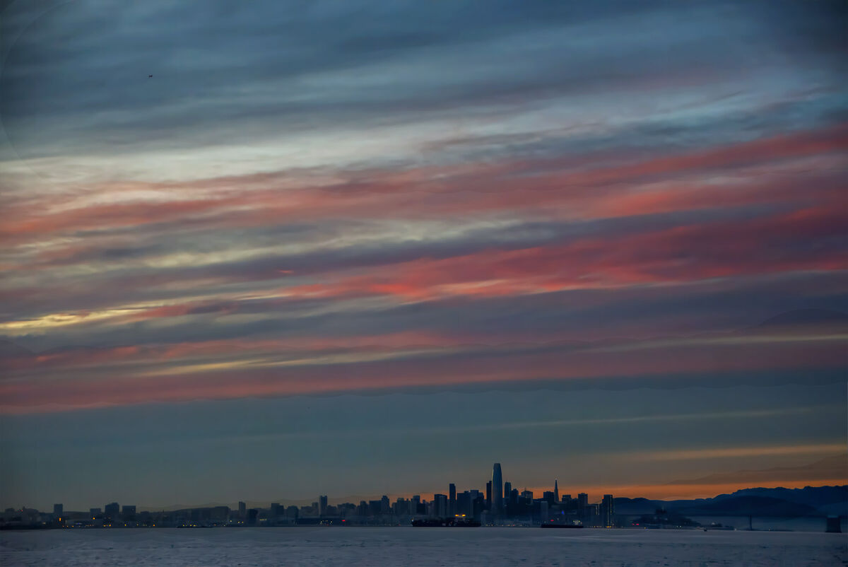 A sunset over San Francisco: I thought that it would be good tonight ...