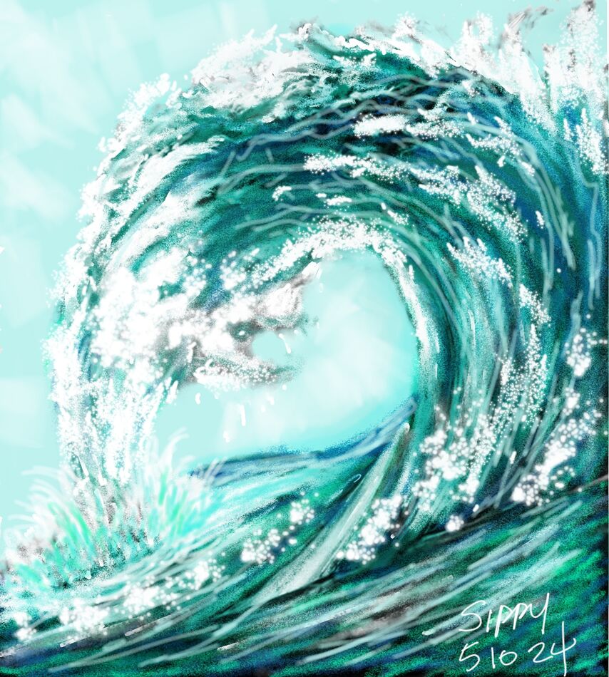 Digital Artistry - Crashing Wave: This is my first attempt at creating ...