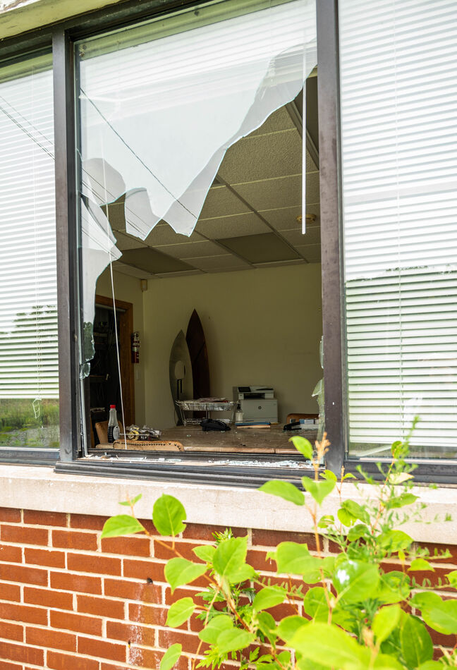 Abandoned: Seems whoever was there left in a hurry. Still a bottle of ...