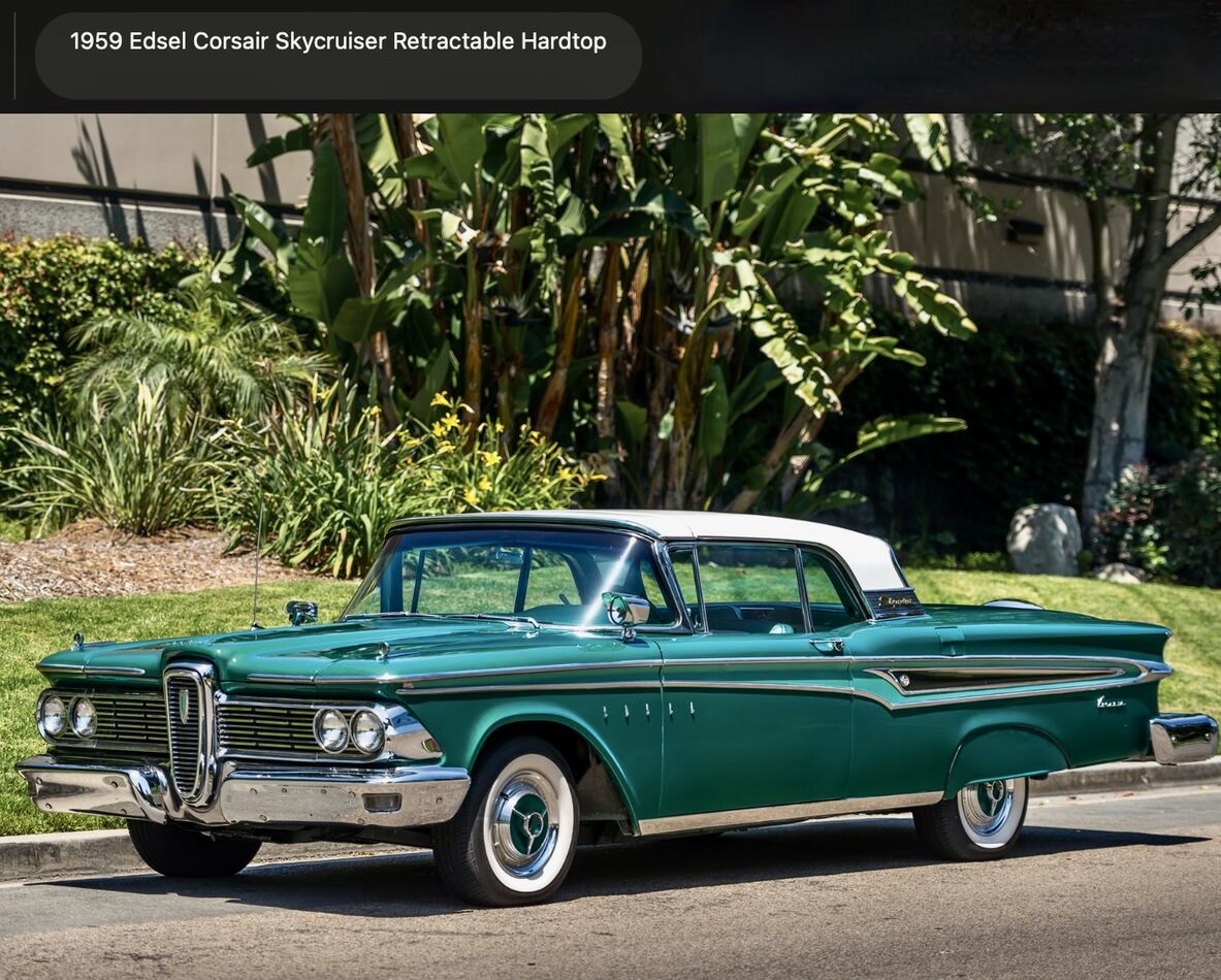 1959 Edsel RETRACTABLE: I didn't take this photo, but ran across it ...