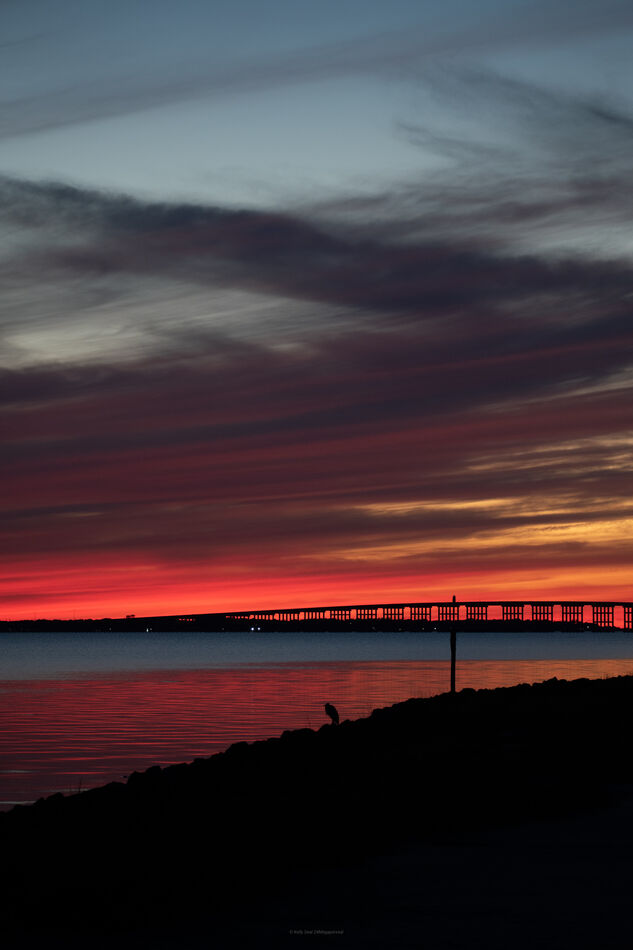 SOOC Sunset, varying crops: From Goose Island State Park, looking at ...