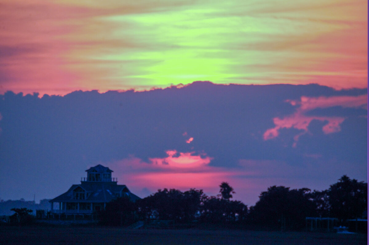 Sunset iN Georgia: Sunset at Tybee Island, Georgia...