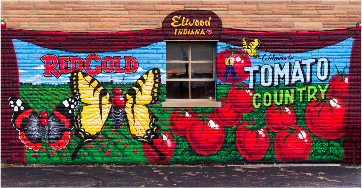 Red Gold: I found this mural on the side of a building in neighboring ...