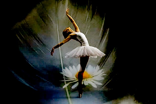 Flower Dancer: I blended this photo with a darker blend...