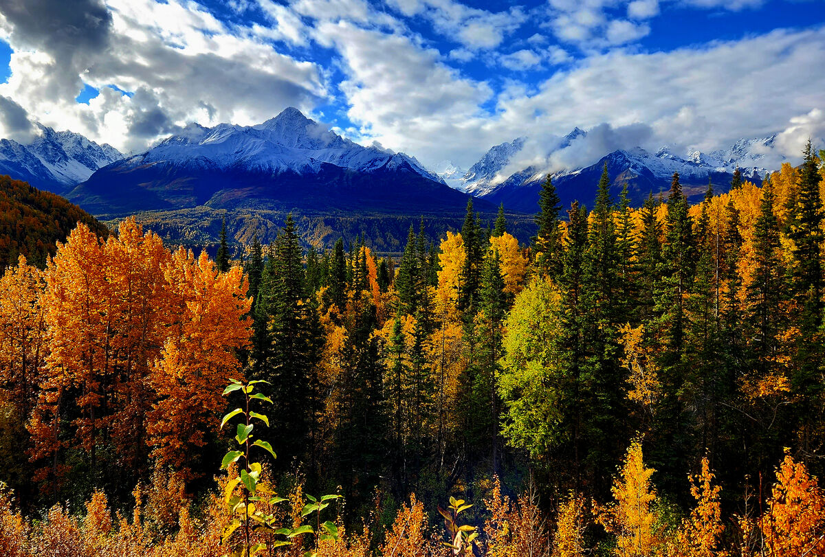 First Day of Autumn: First Day of Autumn...the Chugach Range...SE of ...