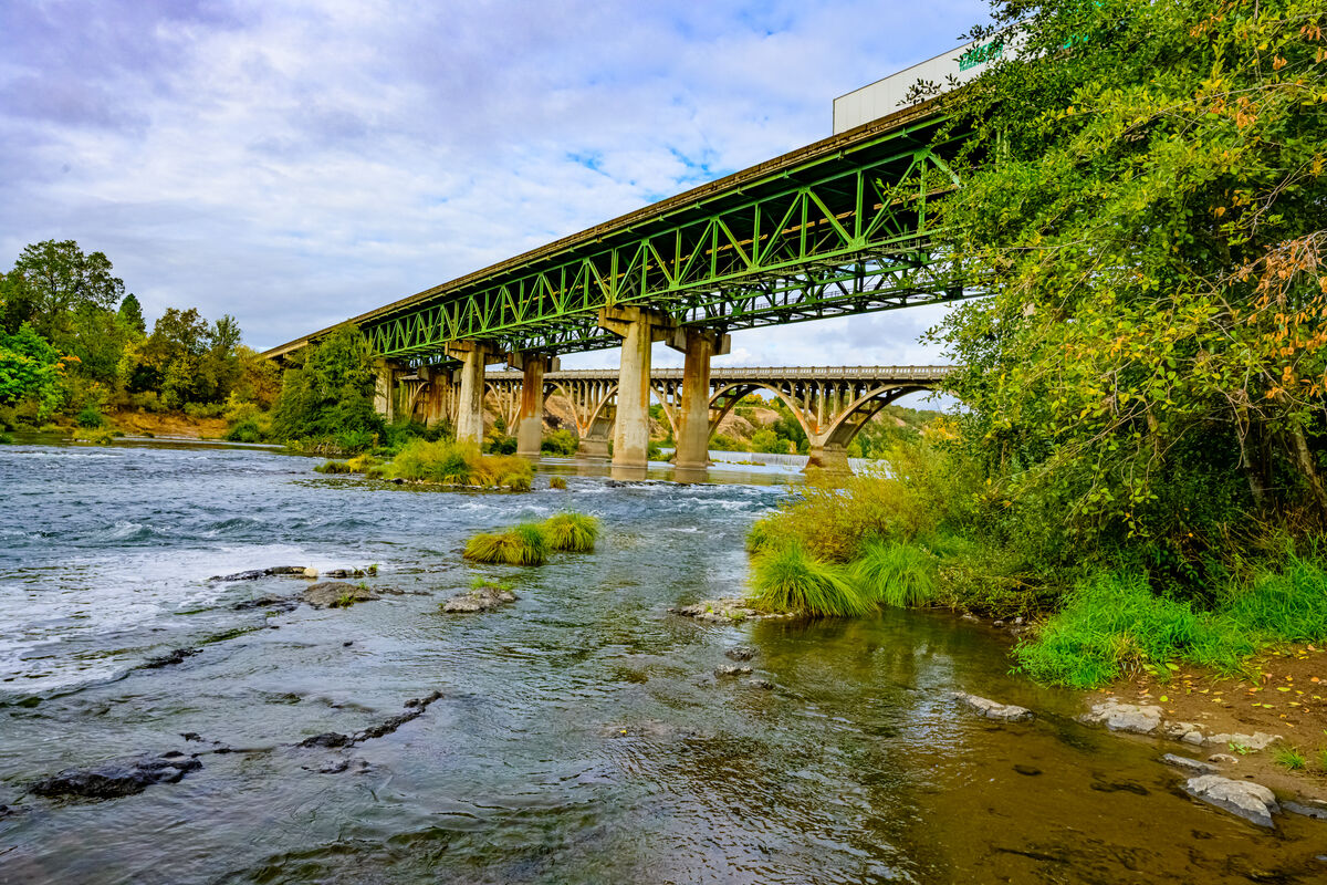 Oregon: Under a couple of bridges.