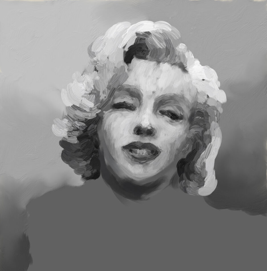 Digital Painting - Young Marilyn Monroe: I thought I'd give a go at ...