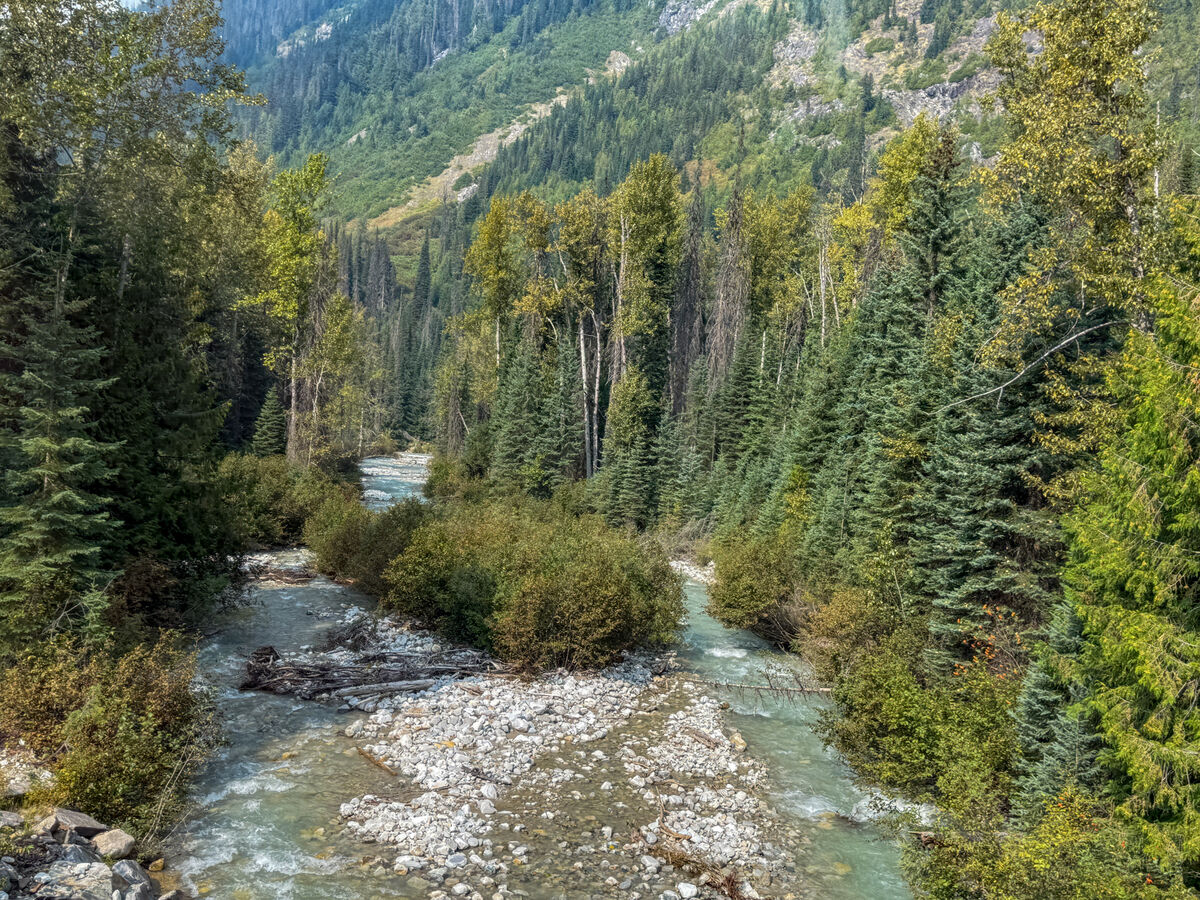 Views from the train in Canada - X: Although bridges gave a good view ...