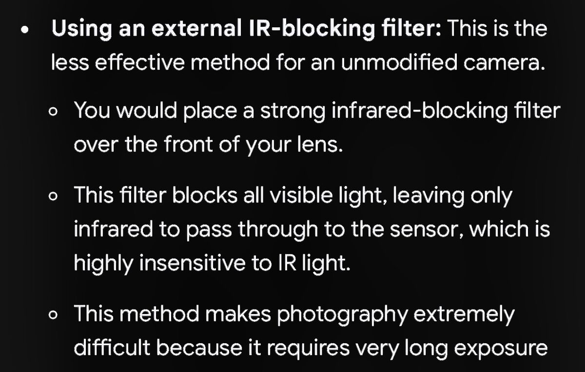 IR filters: I am interested in learning about IR photography. I have a ...