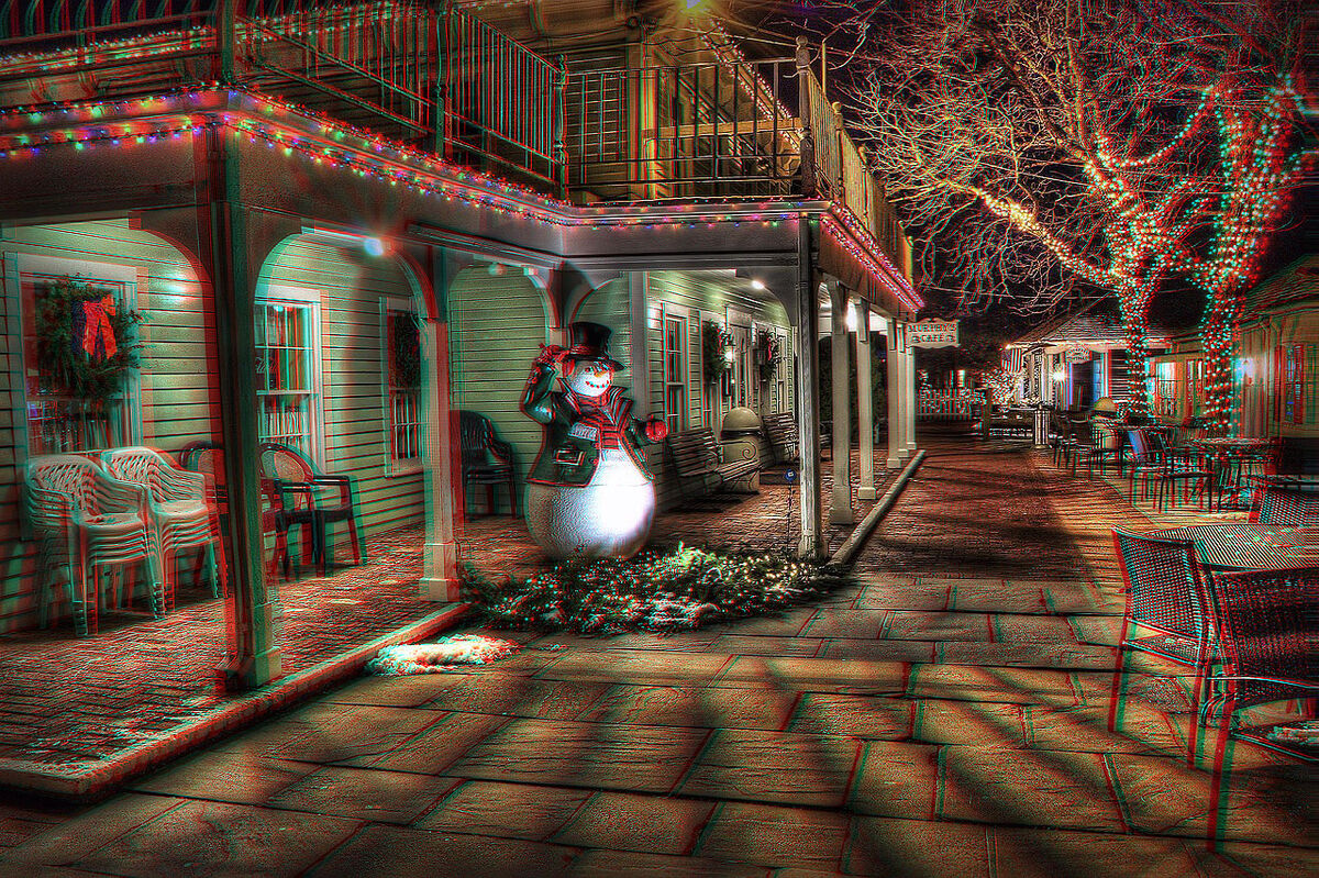 3D - Christmas Scene: Anaglyphic glasses are required to view it in 3D ...