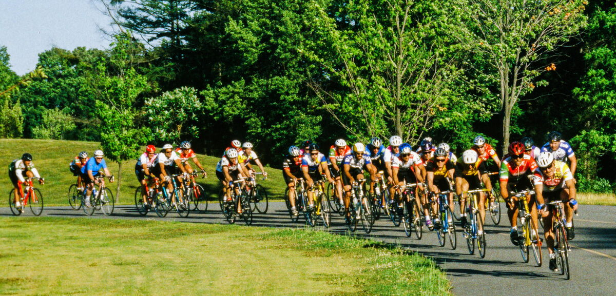 bike racing 4: the peloton: the main body of racers seen in previous set.