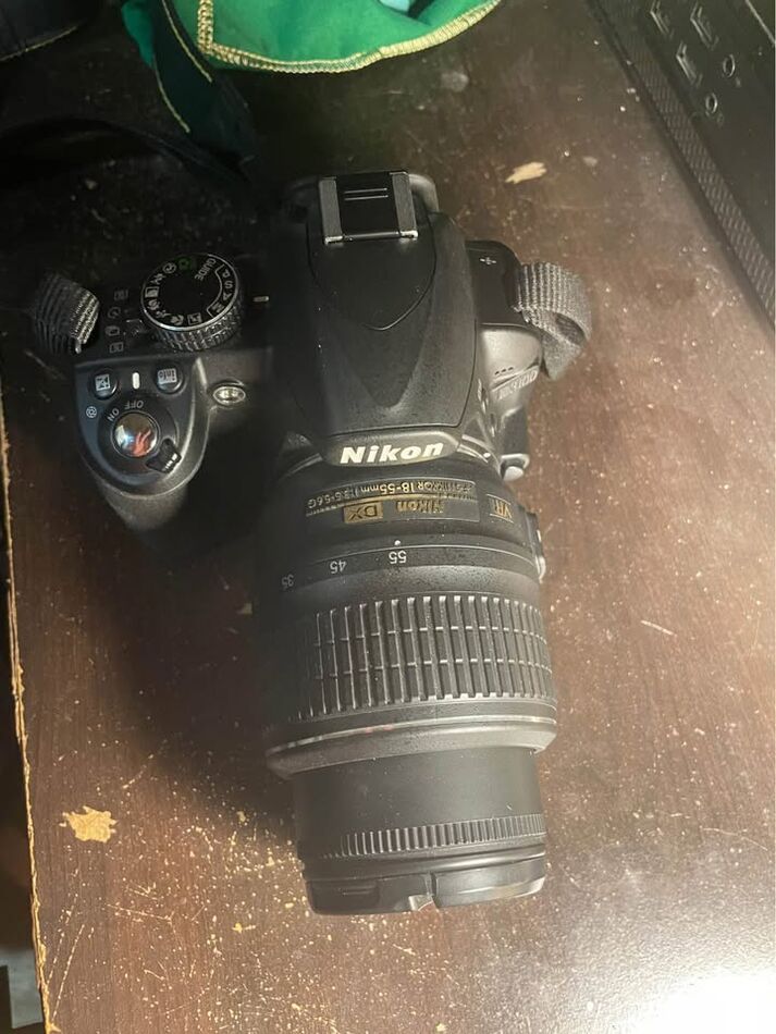 nikon d3100: lower end camera less than 100 shutter count. 18-55mm lens ...