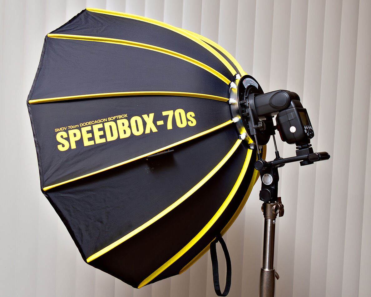 SMDV Softbox: I have an old SMDV 70cm softbox designed for speed light ...