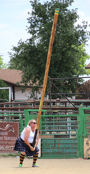 Women's Champ Throwing the Caber: I went to a local Highlands Games and ...