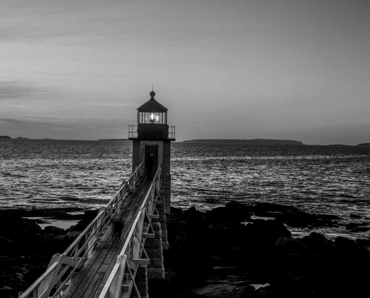 Maine lighthouses: a collection of lighthouses in color and black & white. The color images were ...