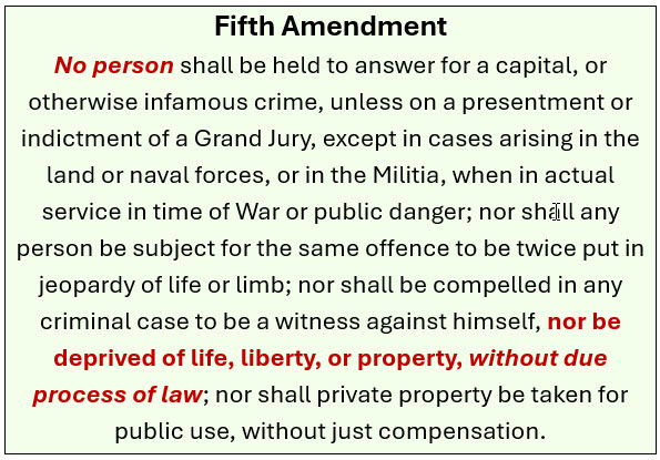The Fifth Amendment: For all of you self-appointed "constitutional ...