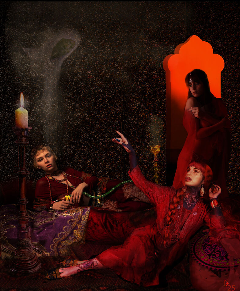 Harem Nights - The Apparition: This composite is from three studio shoots and features models I ...