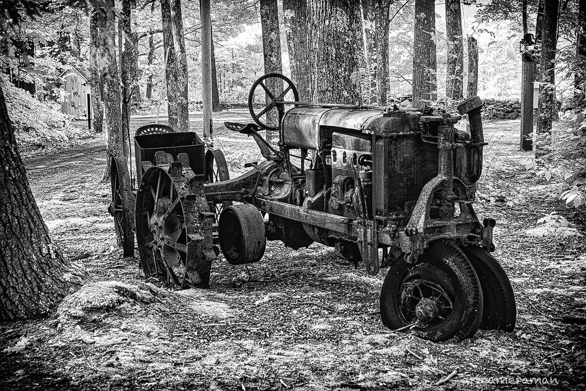Old Tractor in Infrared.. Old Tractor in Infrared...