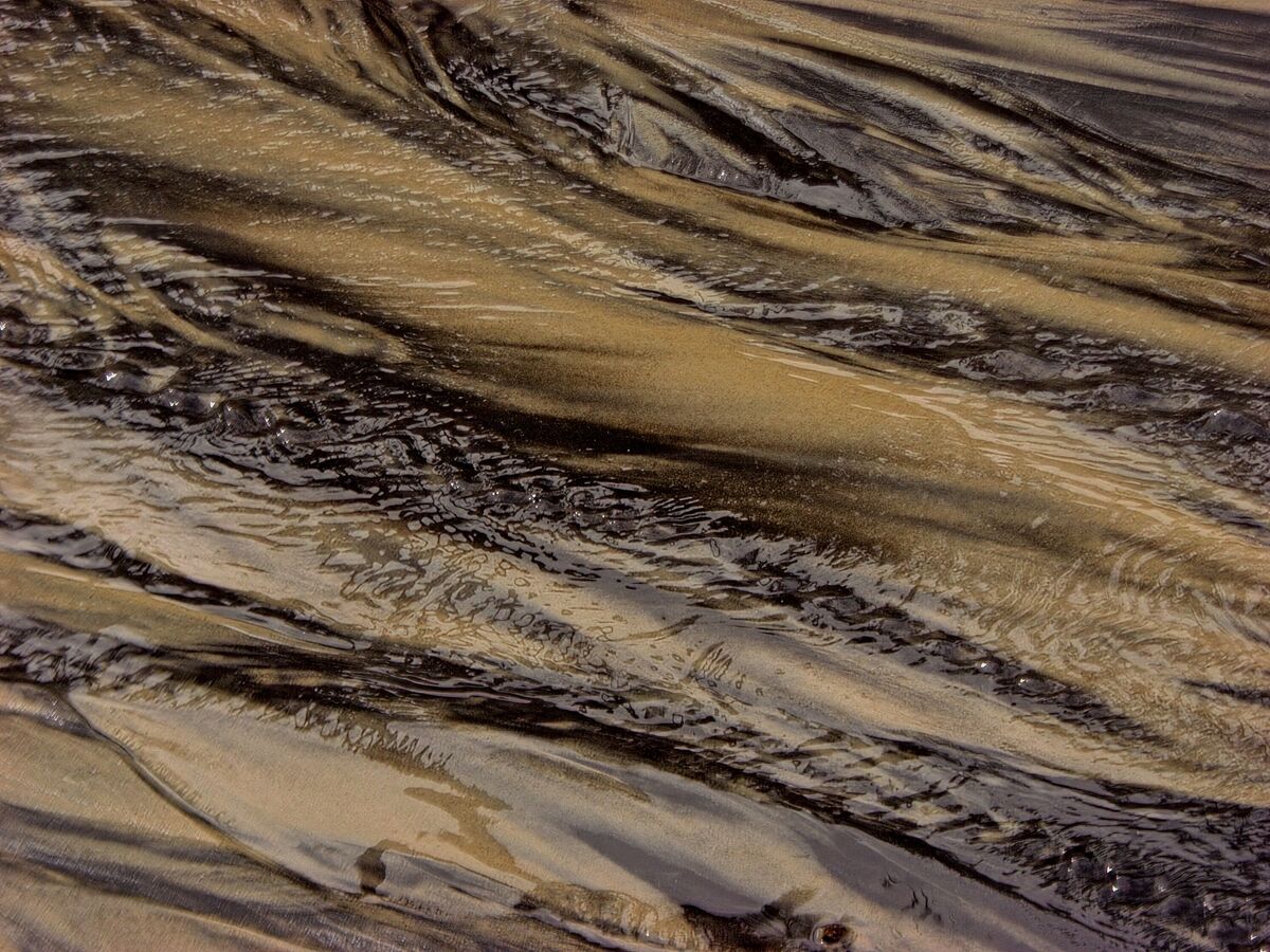 Water and sand: Water running through sand in Coasta Rica...
