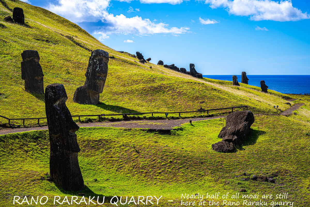 Amazing Chile 29 - Easter Island - Rano Raraku Quarry - The sole source ...