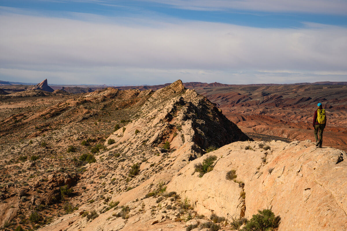 Utah adventure: climbing along the top of Comb Ridge: Comb Ridge is an ...