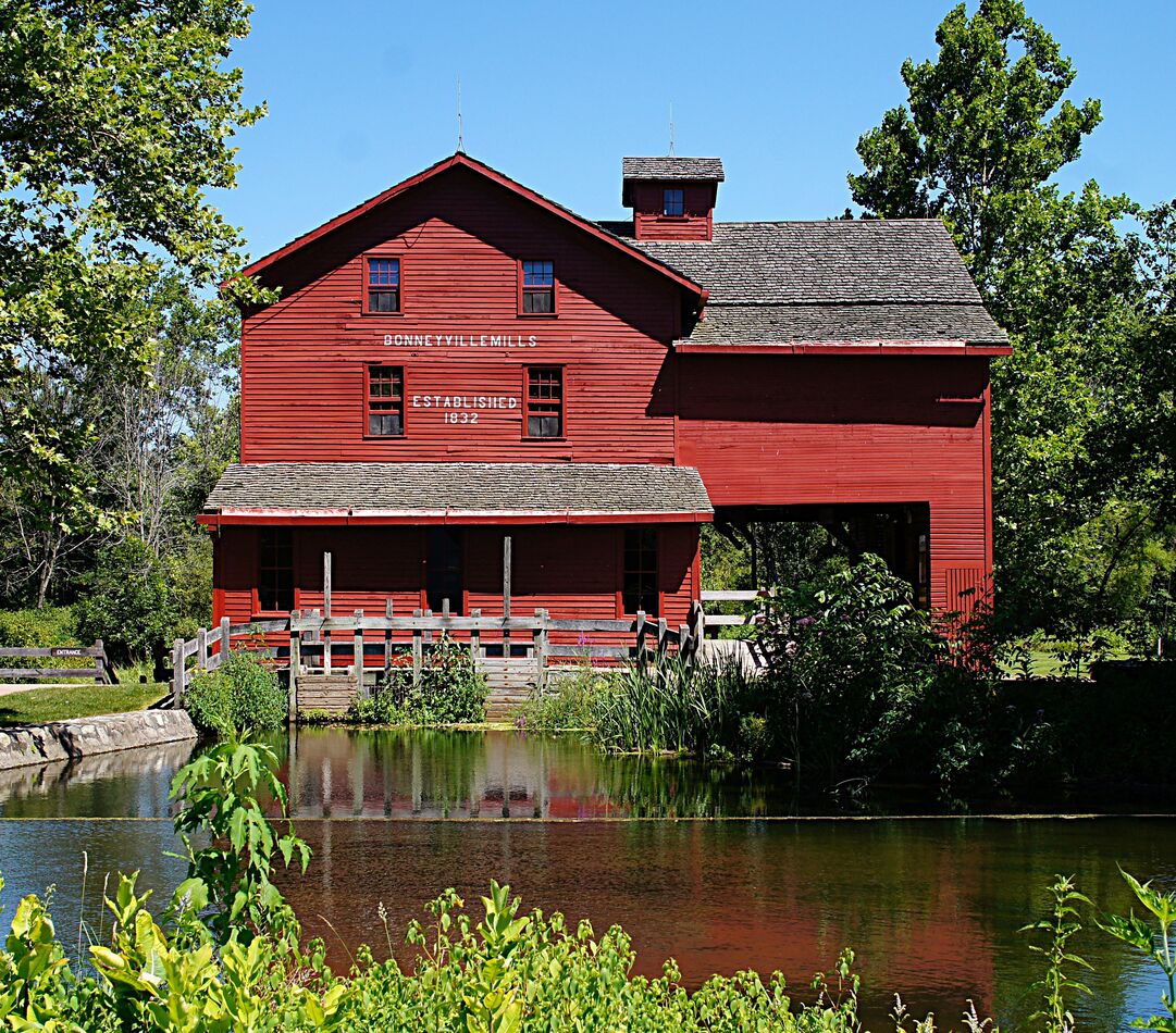 Bonneyville Mill Tour: Exteriors - 1: Established in 1832 - and still ...