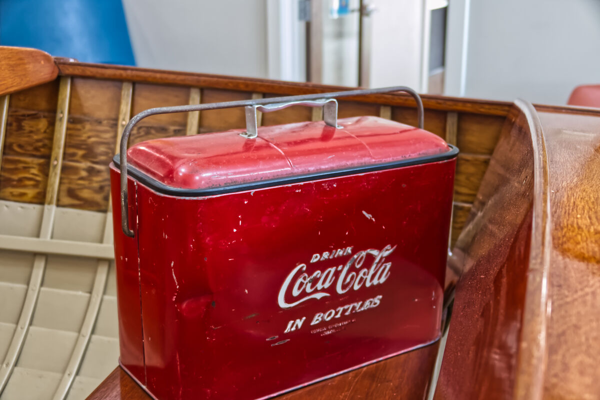 Small Fishing Boat & Coke Cooler: This is on display in the main floor ...