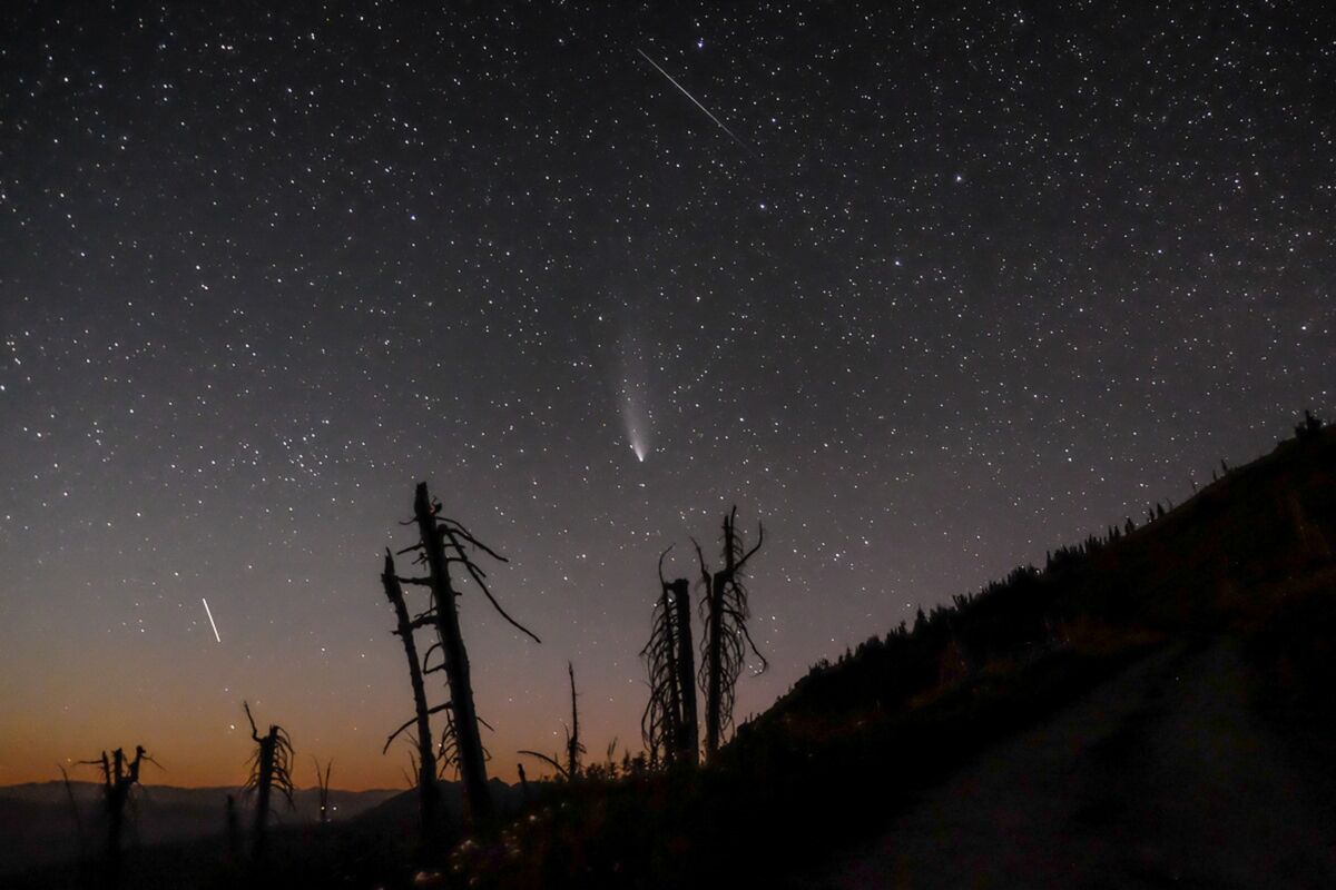 High above Whitefish MT: One star filled night, high above Whitefish up ...