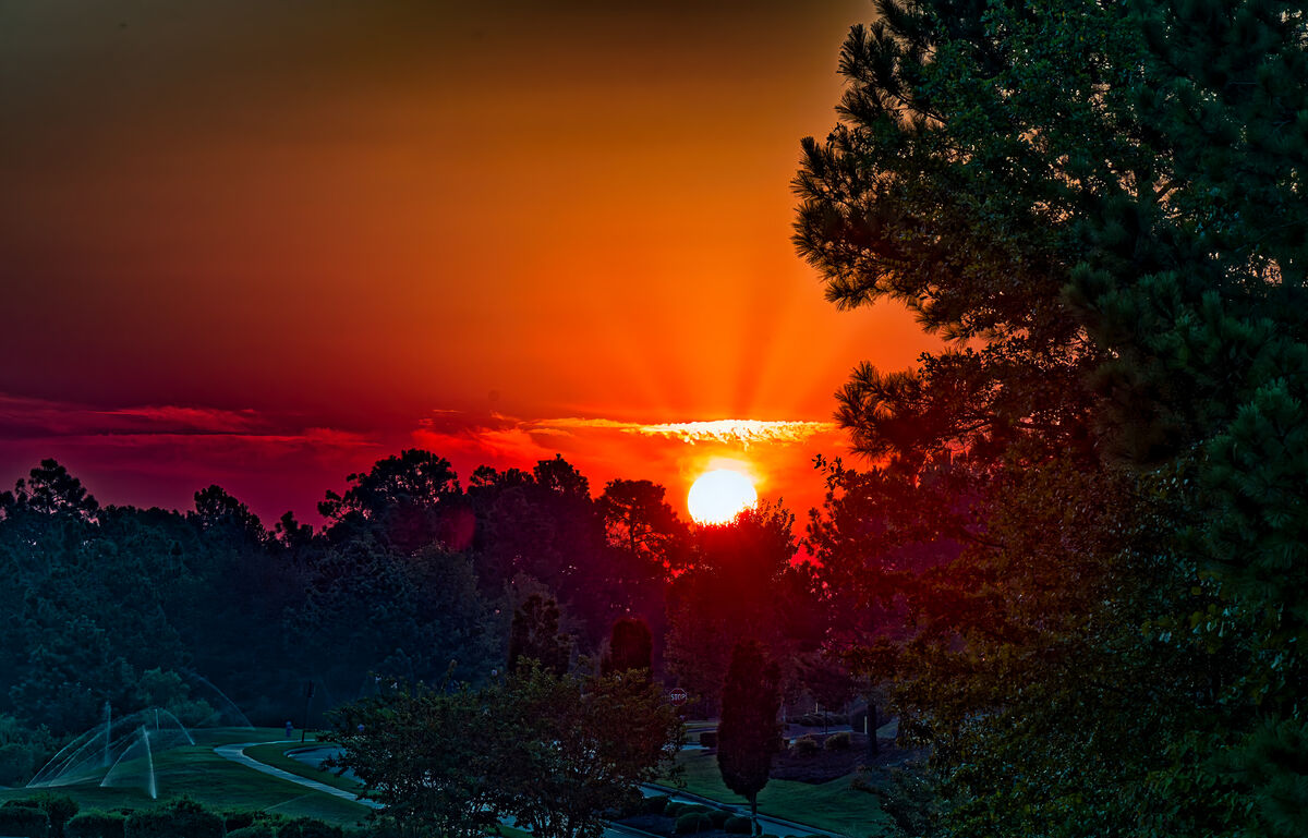 September Sunrise: This was the morning view out of my front door in ...