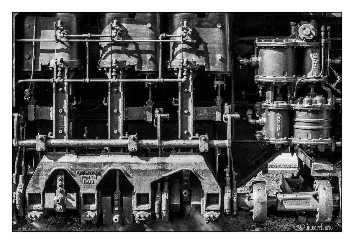 Shay No 5 Illinois Railroad Museum and a street car: Some more B/W ...