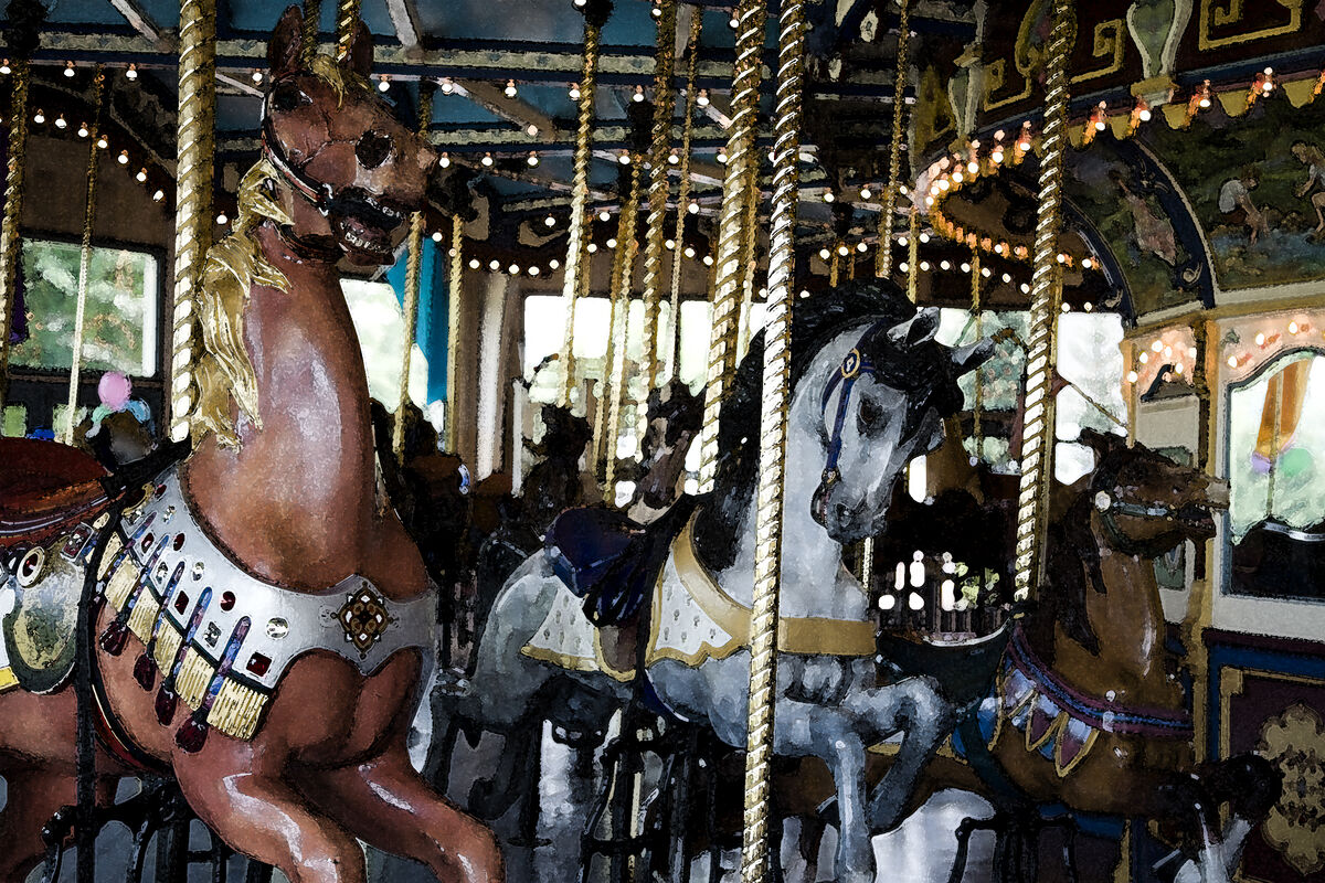carousel horses 1: These are from my archives, shot at local carousels ...