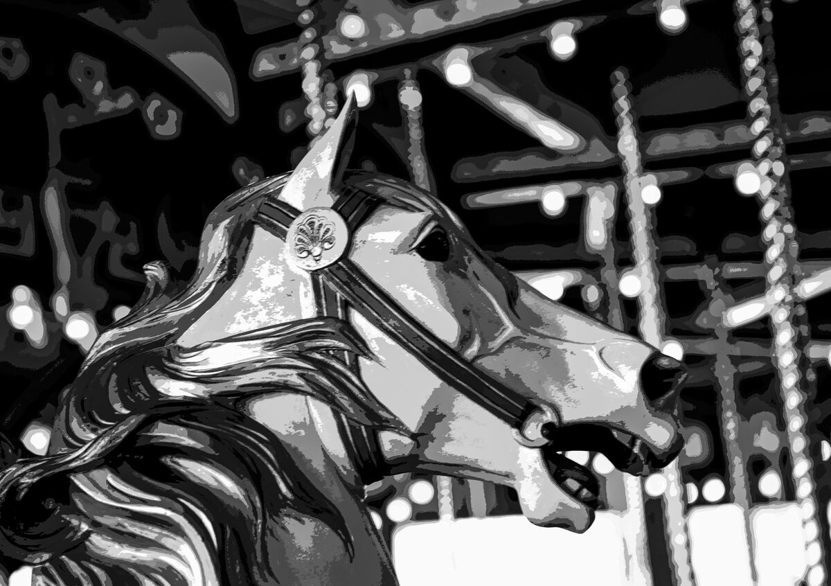 carousel horses 2: more from the archives. manipulated with PS Elements ...