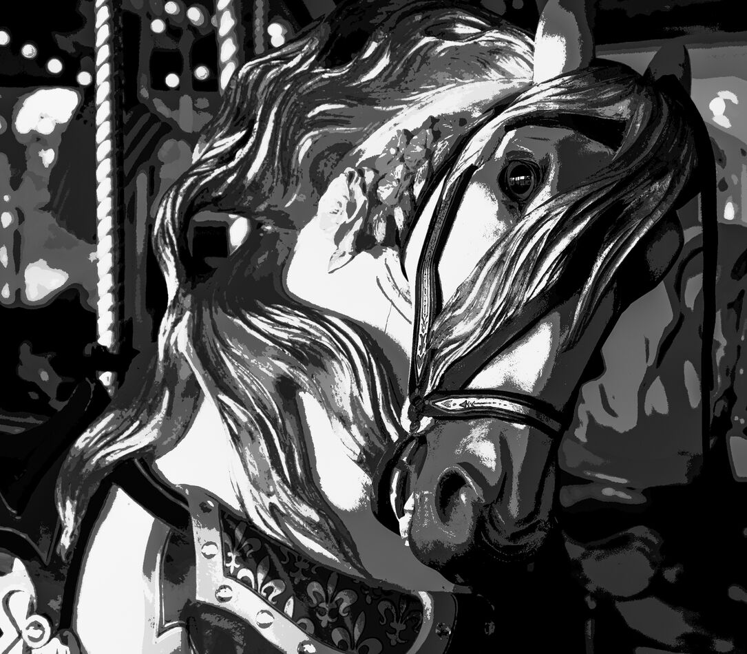 carousel horses 2: more from the archives. manipulated with PS Elements ...