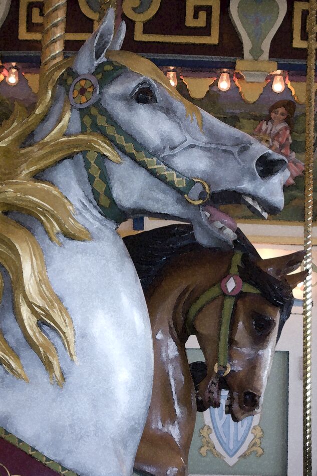 carousel horses 2: more from the archives. manipulated with PS Elements ...